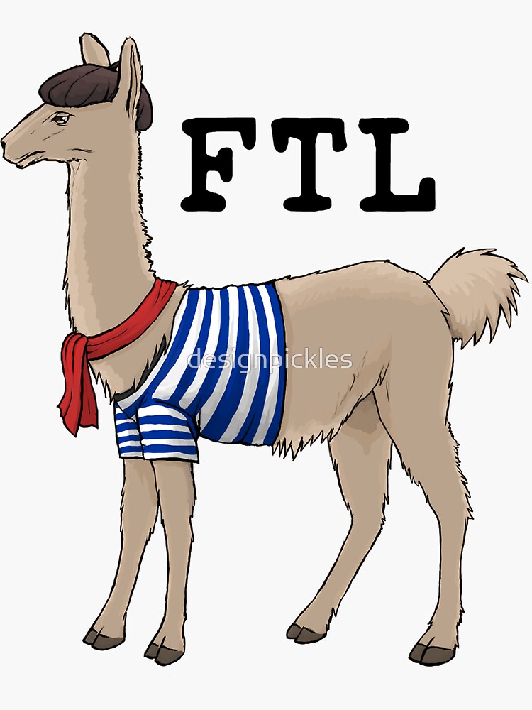 "French the Llama" Sticker for Sale by designpickles | Redbubble