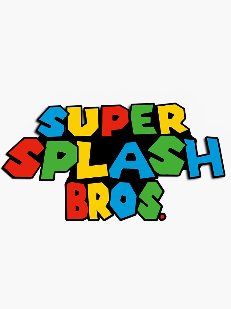 "SUPER SPLASH BROS." Sticker for Sale by BallrBeauties | Redbubble