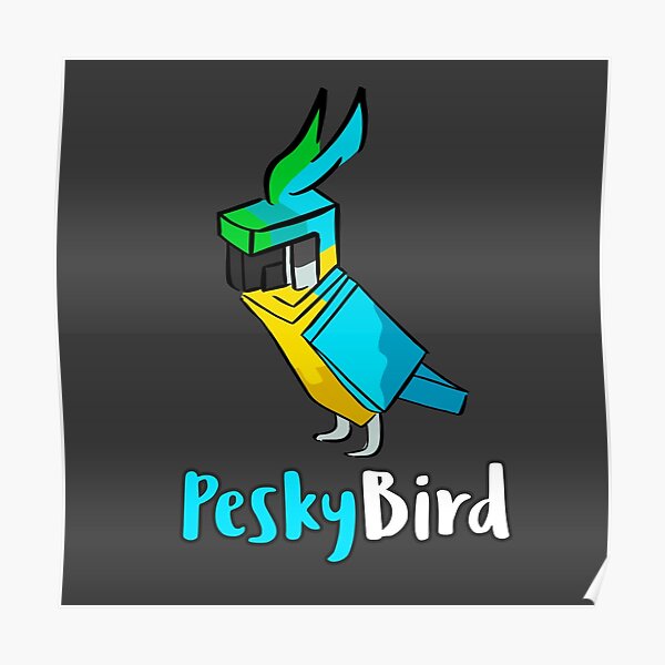 "Pesky Bird Aqua" Poster by DVArts | Redbubble