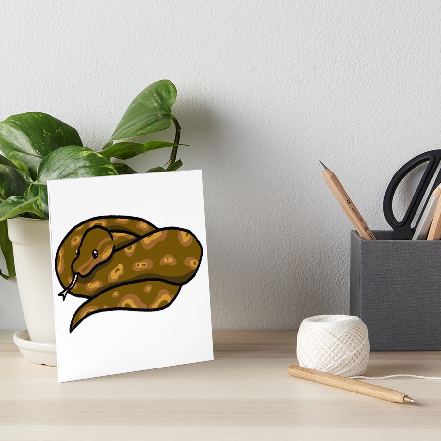 "Cute Ball Python Illustration" Art Board Print by madsnail | Redbubble