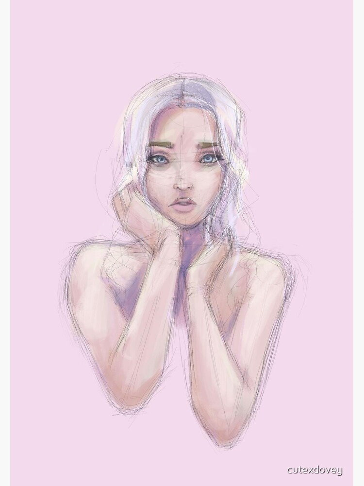 "Dove Cameron Digital Drawing Realistic" Sticker for Sale by cutexdovey ...