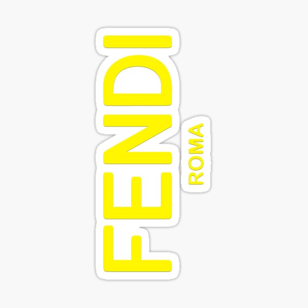 Fendi Roma Logo Stickers | Redbubble