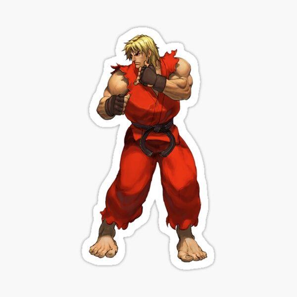 "KEN -street fighter" Sticker for Sale by yirmibir | Redbubble