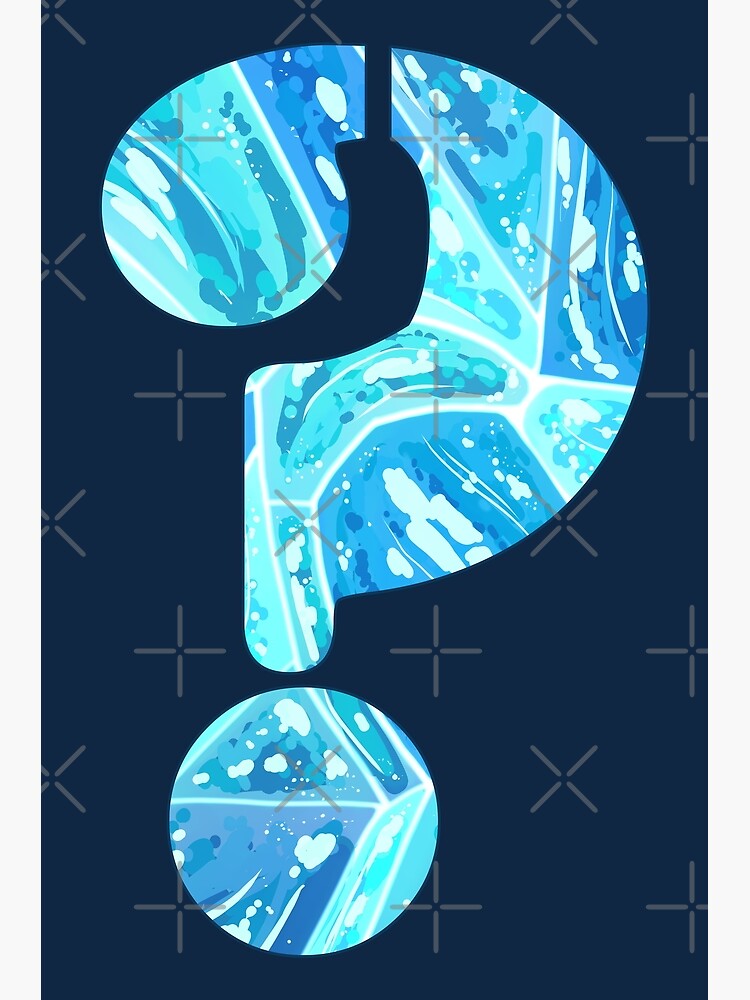 "Ocean Crystal Question Mark" Poster by PocketShadow | Redbubble