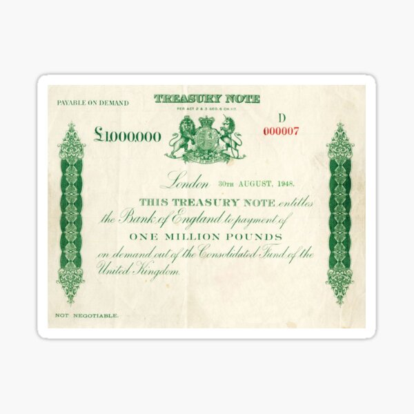 "One Million Pounds" Sticker by Murray-Mint | Redbubble