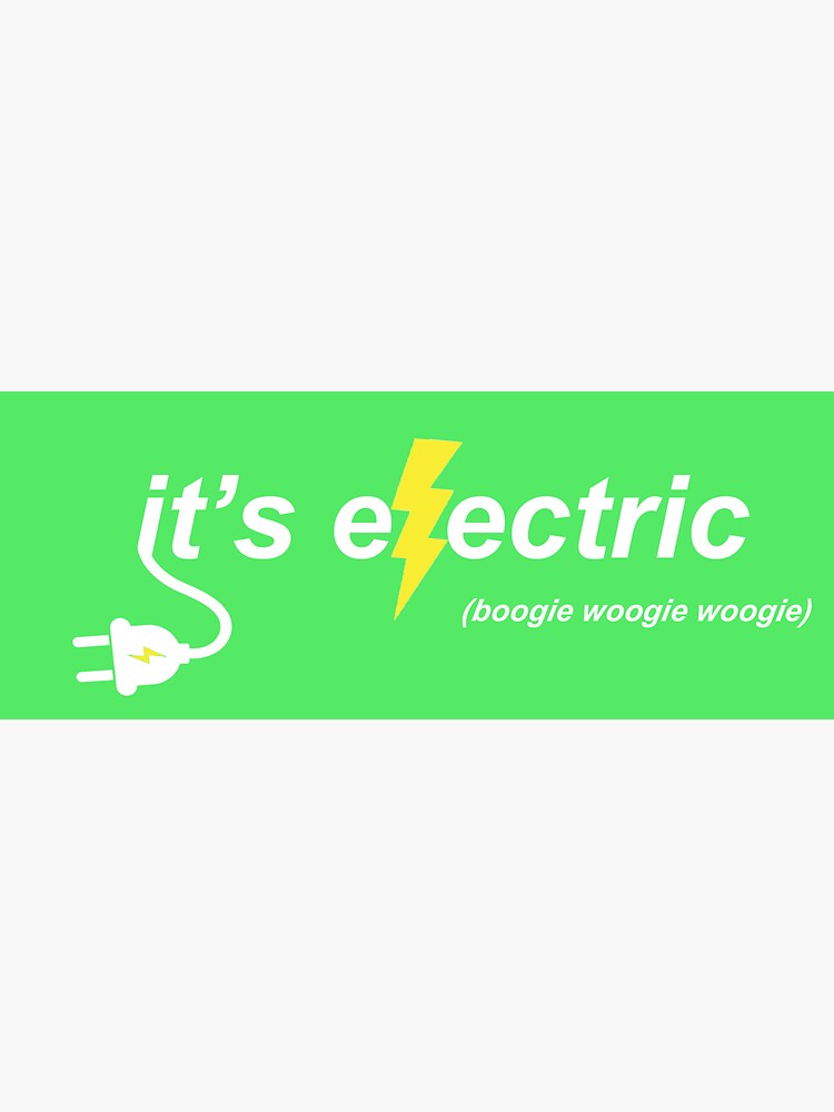 "it's electric EV" Sticker for Sale by logster11 | Redbubble