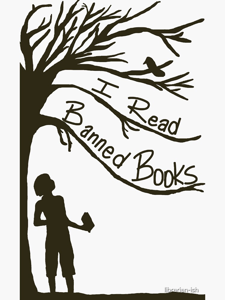 "I Read Banned Books" Sticker for Sale by librarian-ish | Redbubble