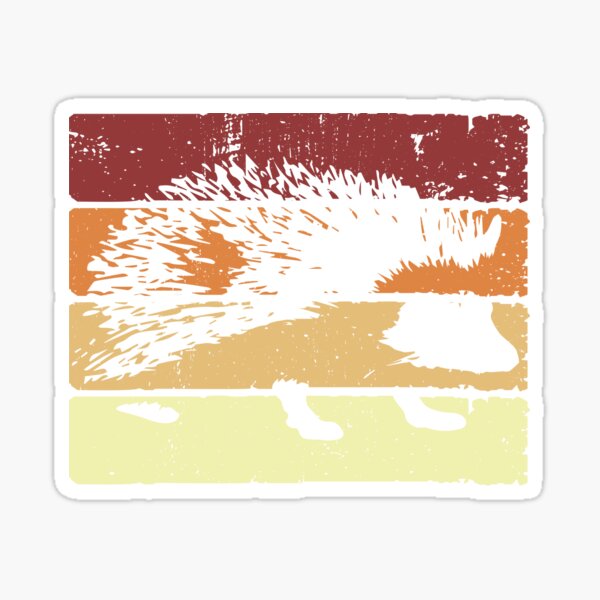 "Vintage Hedgehog | Retro Fall Spiny Animal Forest" Sticker for Sale by ...