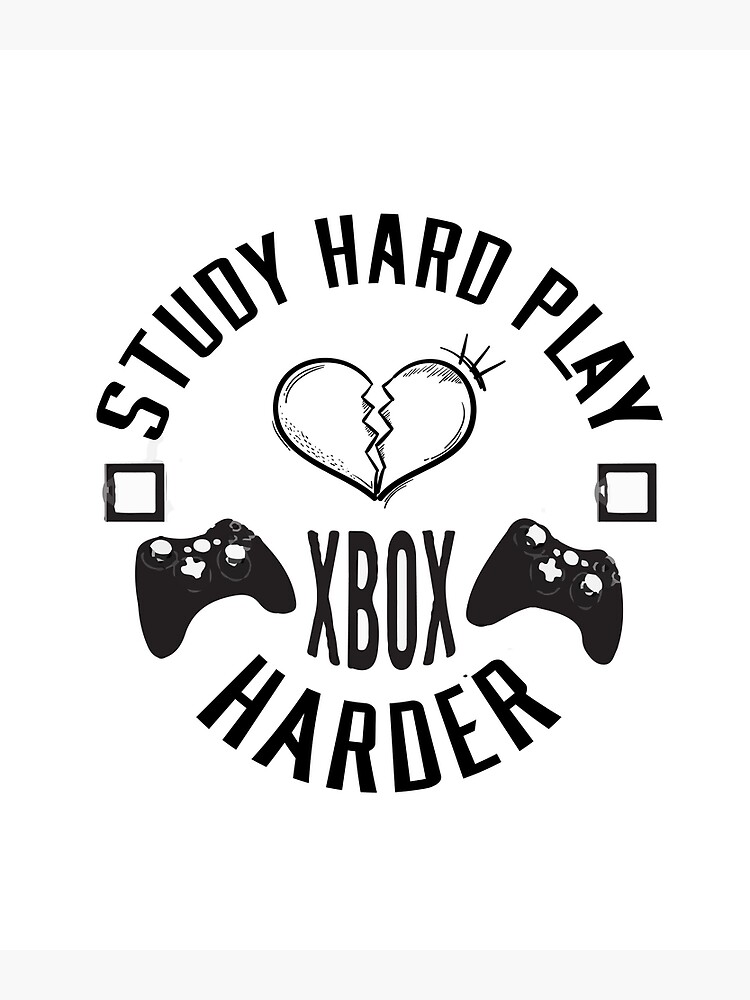 " study hard play harder" Poster for Sale by Ismail-baa | Redbubble