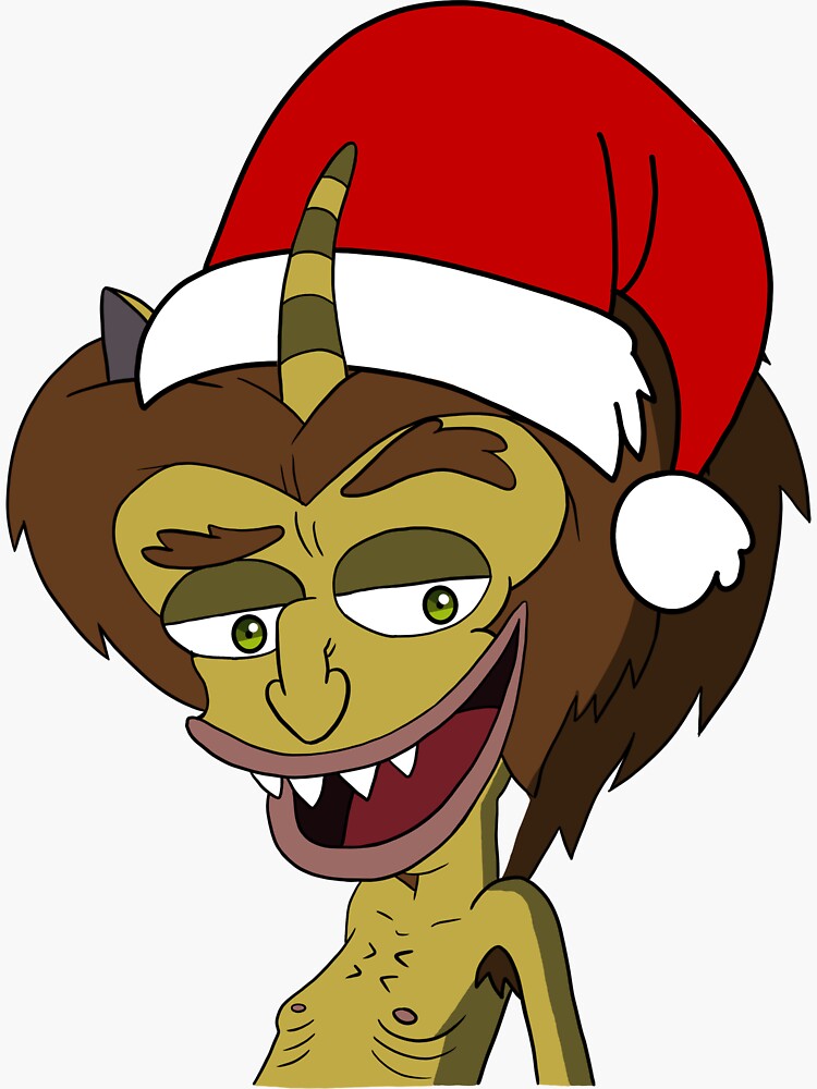  Big Mouth Maury Hormone Monster Christmas Edition Sticker By Betkakayd Redbubble