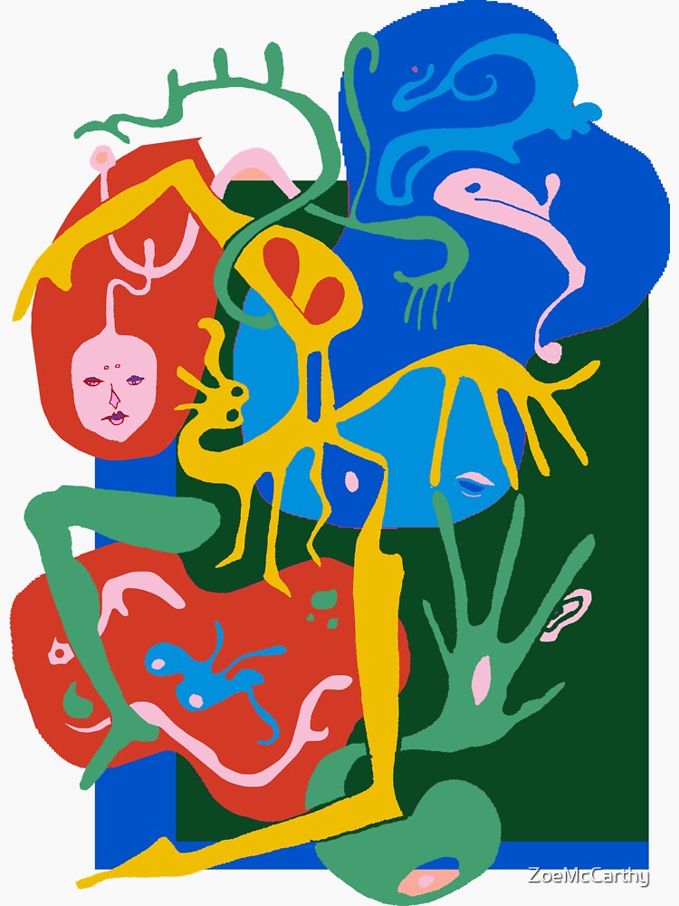 "Rainbow Flesh Garden 2" Sticker by ZoeMcCarthy | Redbubble