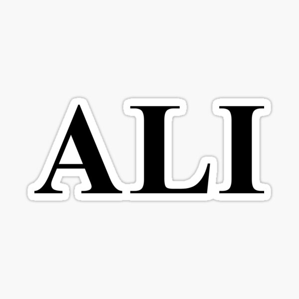 "Ali" Sticker for Sale by beevense | Redbubble