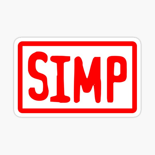 "Simp Confirmed" Sticker for Sale by Cooleris | Redbubble