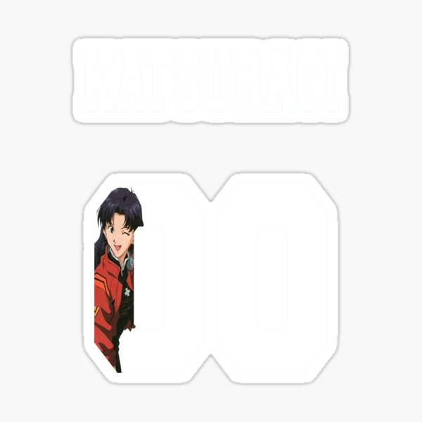 "Evangelion Katsuragi Misato " Sticker for Sale by Azukiyo | Redbubble