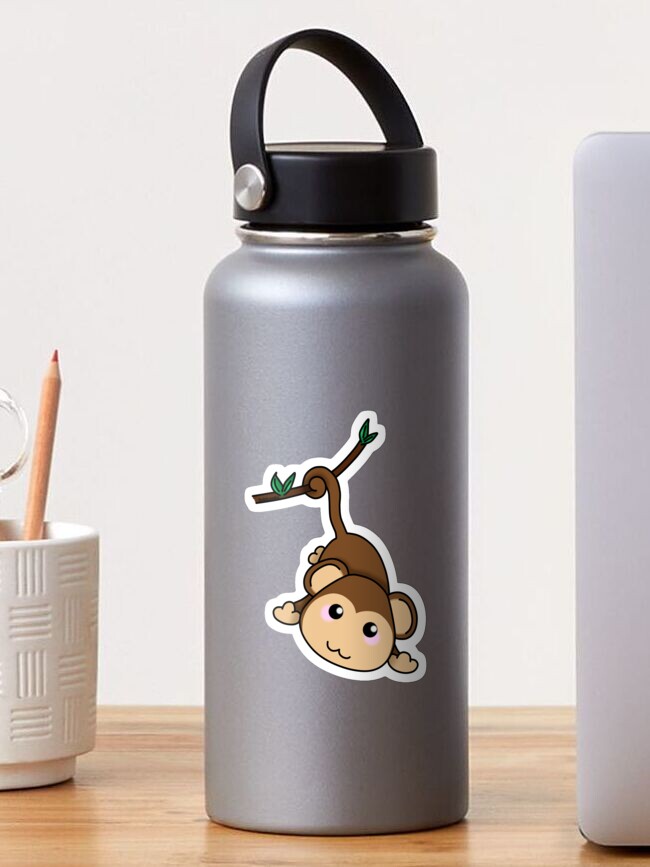 "Cute little monkey" Sticker for Sale by rainbowcho | Redbubble