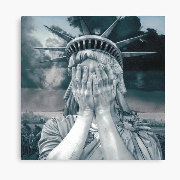 "Statue of Liberty Crying" Canvas Print for Sale by Nilless1234 | Redbubble