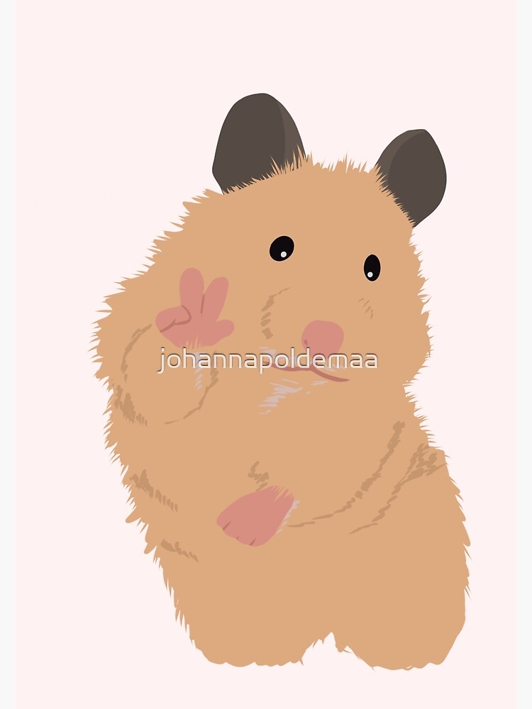 "Peace sign hamster meme" Photographic Print by johannapoldemaa | Redbubble