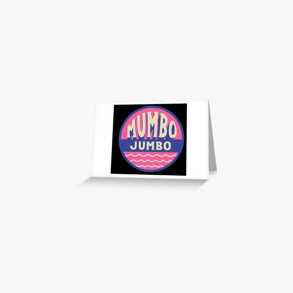 "MUMBO JUMBO PINK AND BLUE LOGO" Greeting Card by BabylonMerchant ...