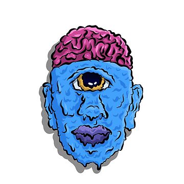 "Trippy Cyclops Head" Sticker for Sale by DoubleM-Designs | Redbubble