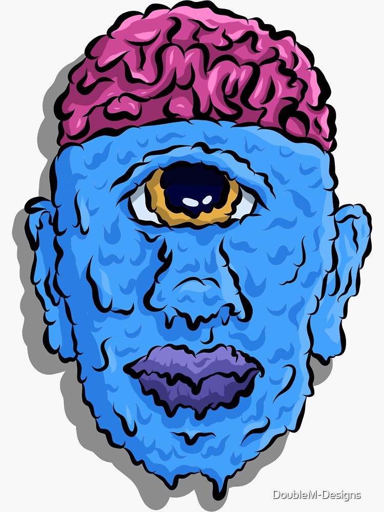 "Trippy Cyclops Head" Sticker for Sale by DoubleM-Designs | Redbubble