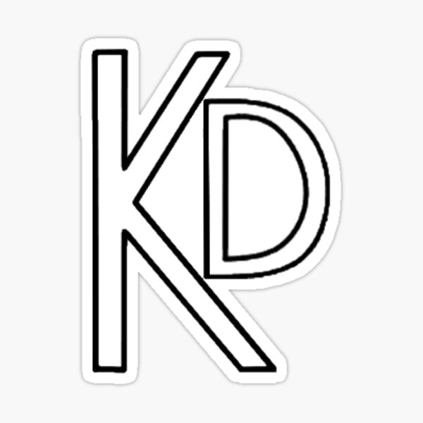 "Kurtzy Designs Logo KD" Sticker by KurtzyDesigns | Redbubble
