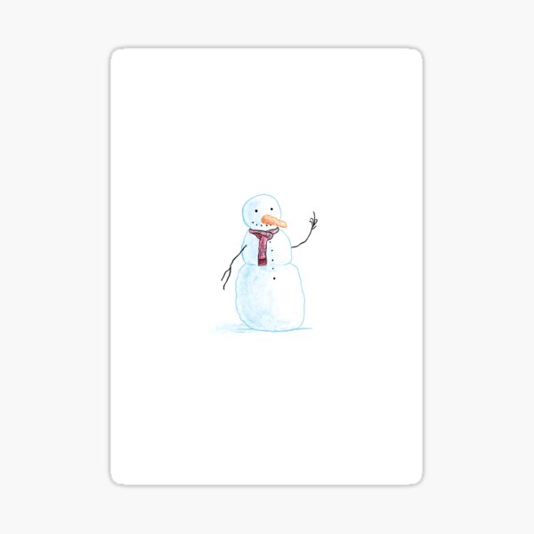 "Rude Snowman 1" Sticker for Sale by AndreGascoigne | Redbubble