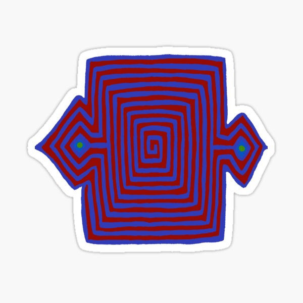 "Kuna Indian Mola Tortuga" Sticker by Esprit-Mystique | Redbubble