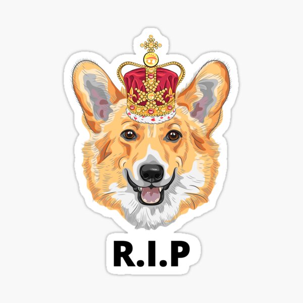 "Queen's Dorgi Vulcan RIP best dog ever ,corgi queen" Sticker for Sale ...