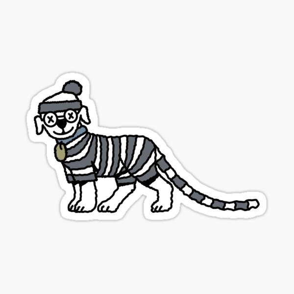 "Woof Where Is Waldo" Sticker for Sale by ropedrazac | Redbubble