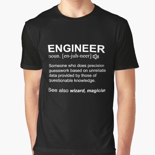 "Engineer Definition White Text Design" T-shirt for Sale by lois7eunice ...