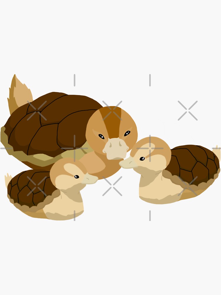 "Turtle Duck Family" Sticker for Sale by malice7222 | Redbubble