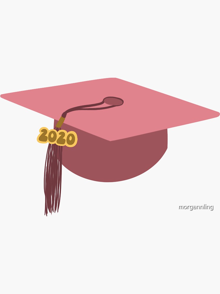 "2020 Pink Graduation Cap " Sticker for Sale by morgannling | Redbubble
