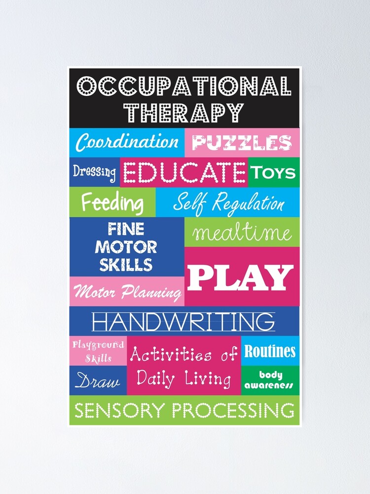 "Pediatric Occupational Therapy Collage" Poster for Sale by ...
