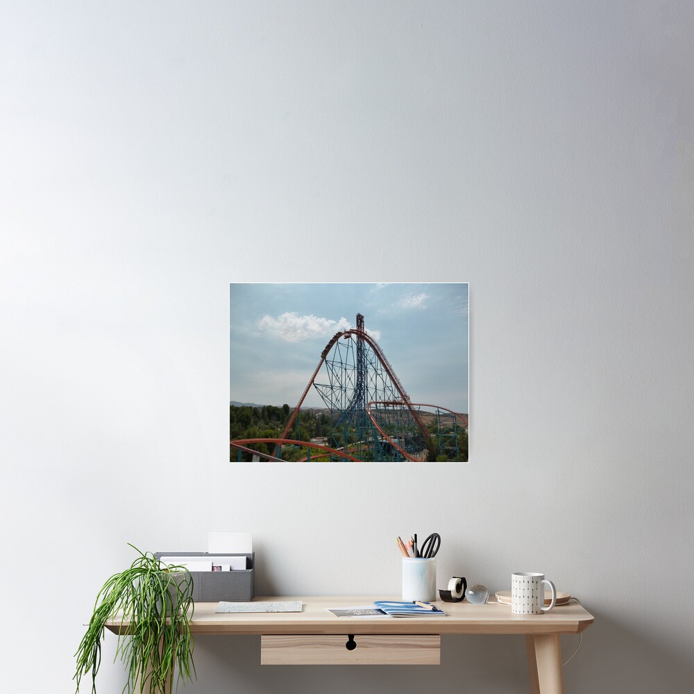 "Goliath Roller Coaster" Poster by MontagnaMagica | Redbubble