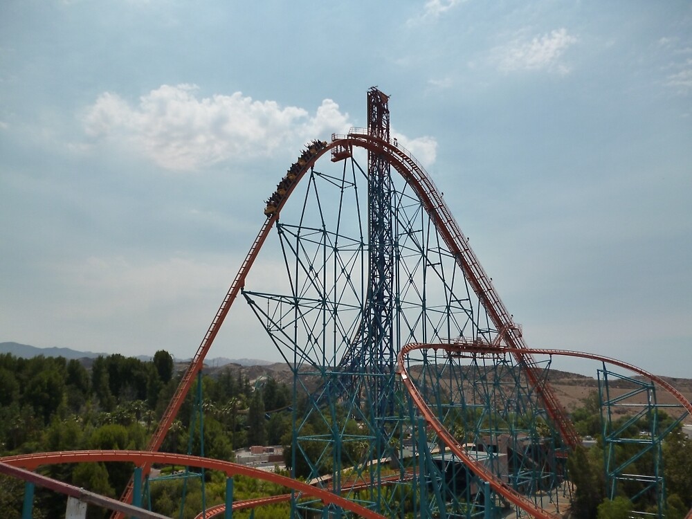"Goliath Roller Coaster" by MontagnaMagica | Redbubble