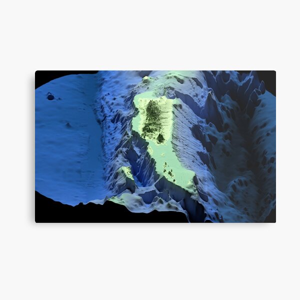 "Puerto Rico Trench - Digitally Rendered Map" Metal Print by cstats ...