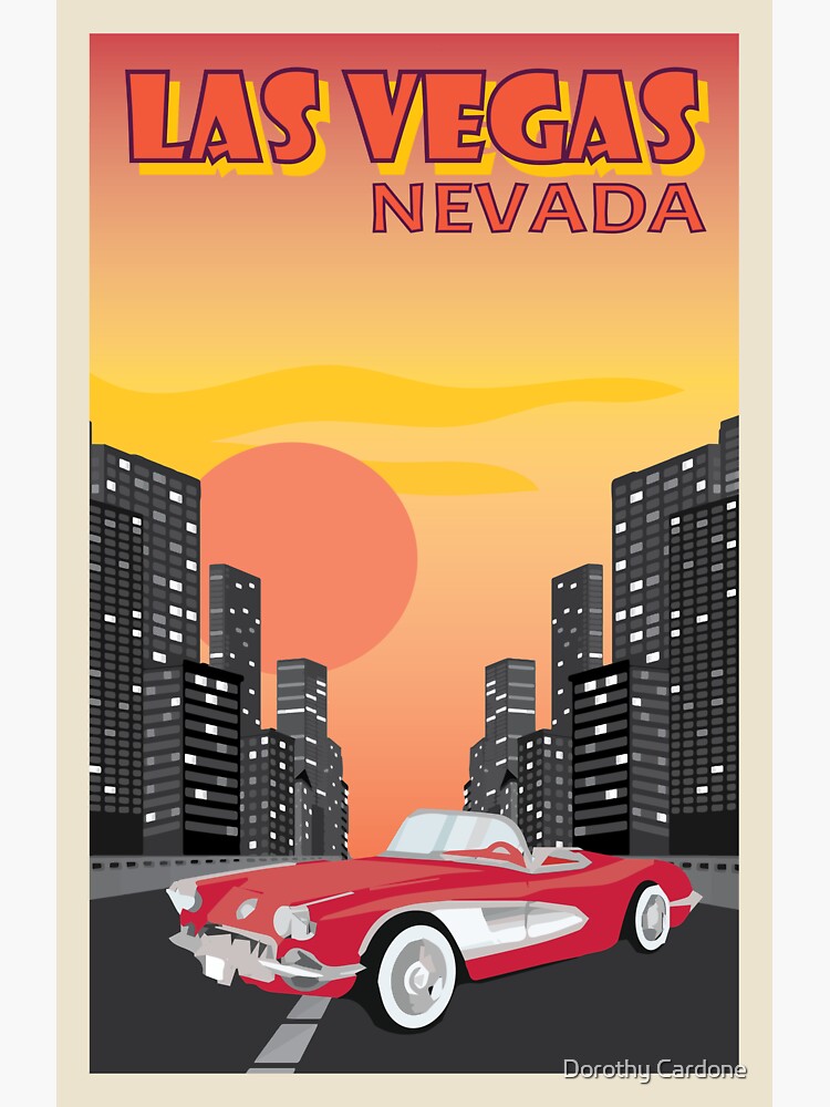 "Las Vegas Nevada Graphic Illustration" Sticker for Sale by ...