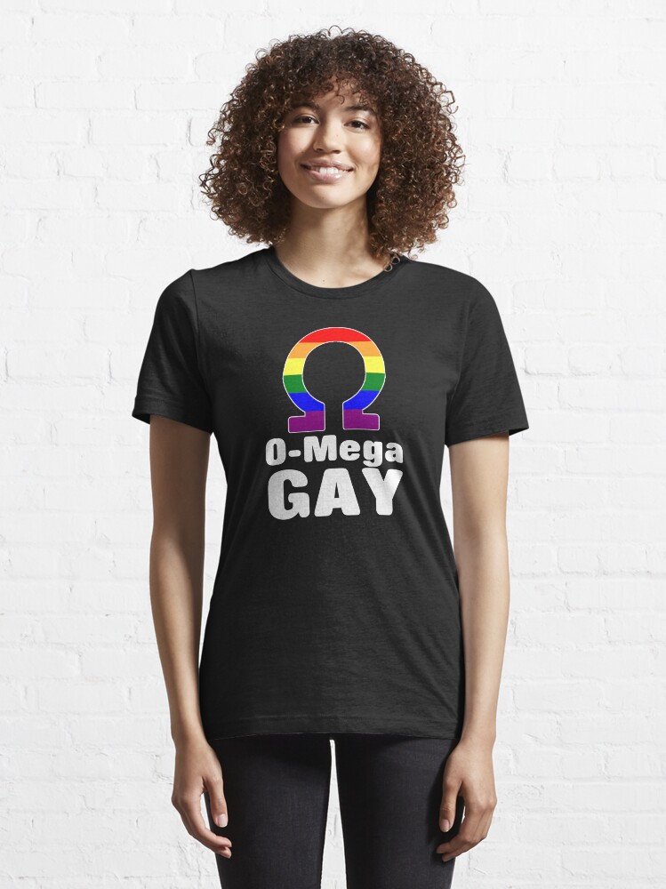 "O-Mega Gay Pride Omegaverse Logo White Text" T-shirt for Sale by ...