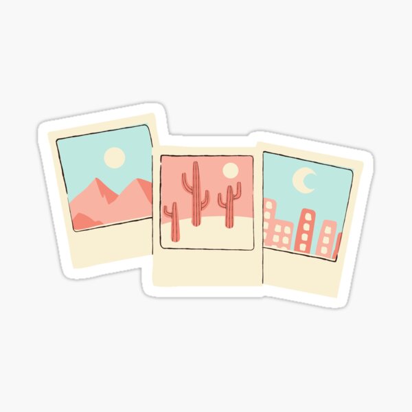 "Pastel Travel Polaroids" Sticker for Sale by abi-not-abby | Redbubble