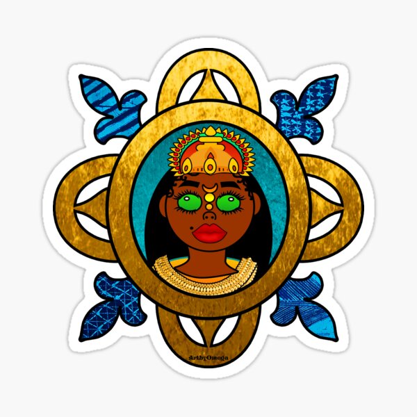 "Indian Goddess" Sticker for Sale by artbyomega | Redbubble