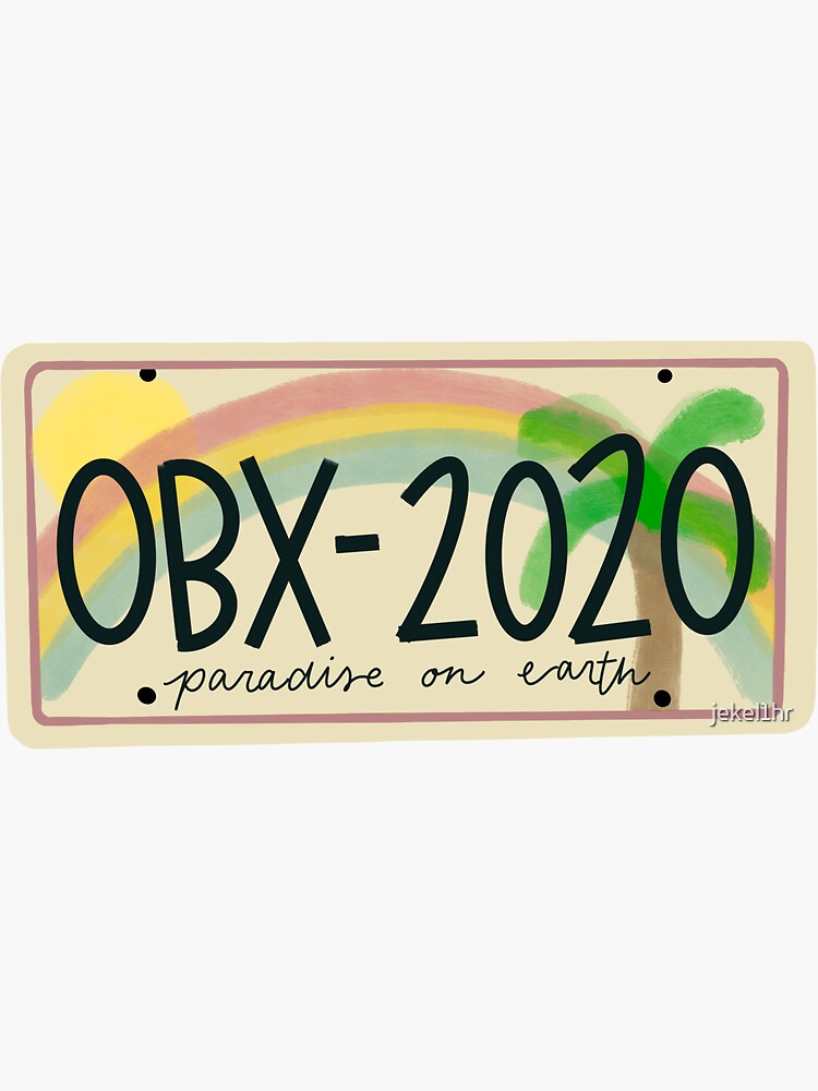"Outer Banks - OBX - License Plate" Sticker for Sale by jekel1hr ...