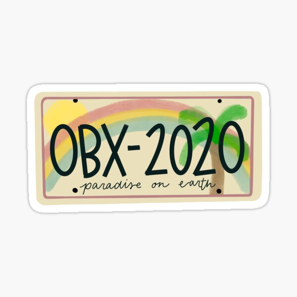 "Outer Banks - OBX - License Plate" Sticker for Sale by jekel1hr ...