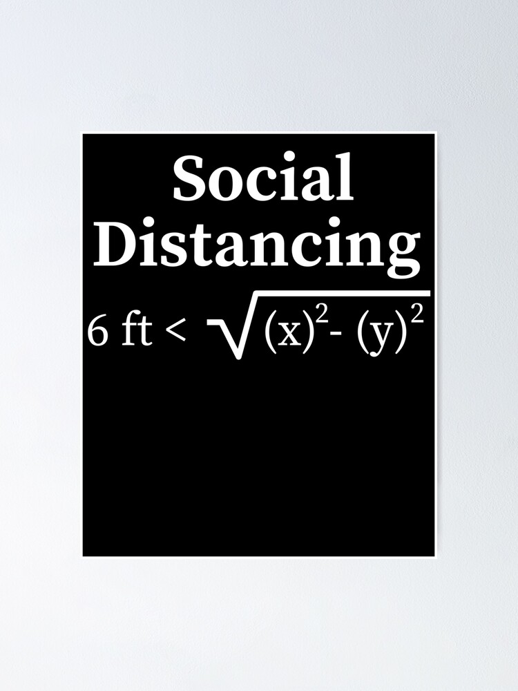 "Social Distancing Distance Math Equation Formula Teacher Classroom ...
