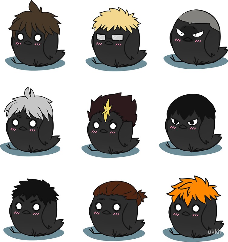 "Karasuno Stickers Full Set" Stickers by ukkii | Redbubble