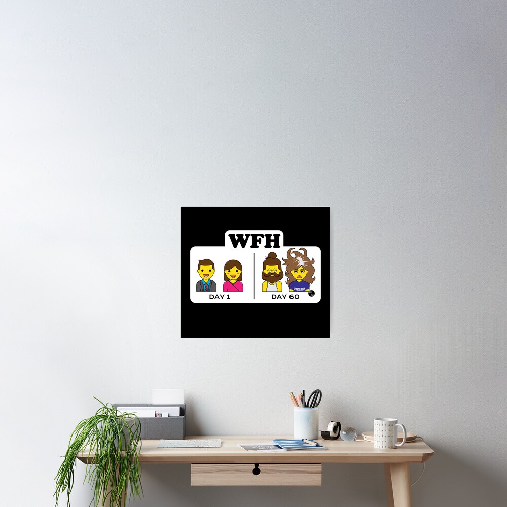 "WFH Emoji Tranformation" Poster for Sale by alttabstudio | Redbubble