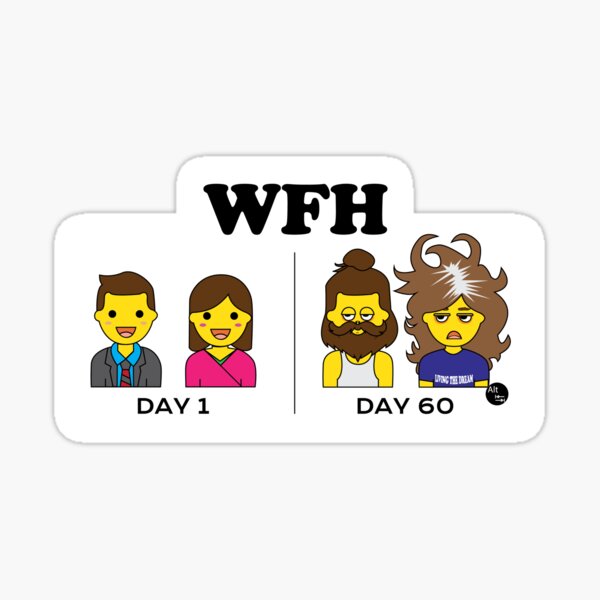 Sticker « Transformation Emoji WFH », par alttabstudio | Redbubble