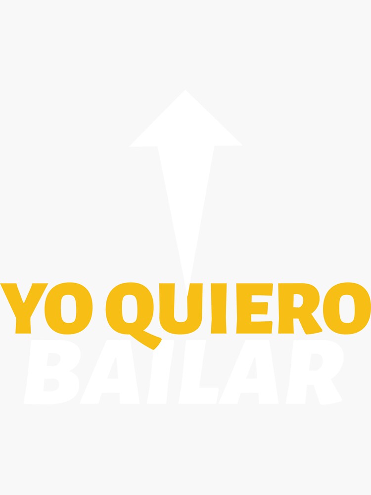 Yo Quiero Logo Yo Quiero Bailar" Sticker By AlbertoC10 | Redbubble