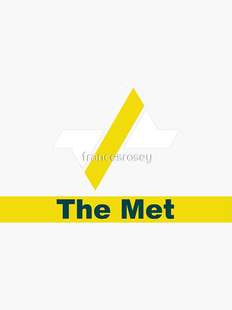 "The Met Retro logo" Sticker by francesrosey | Redbubble
