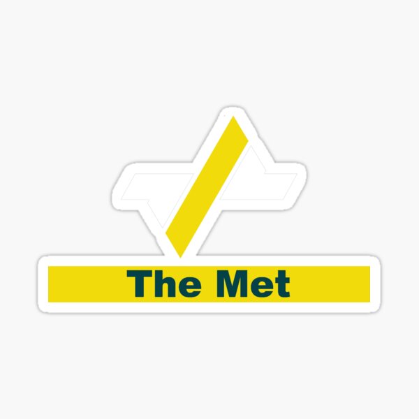 "The Met Retro logo" Sticker for Sale by francesrosey | Redbubble