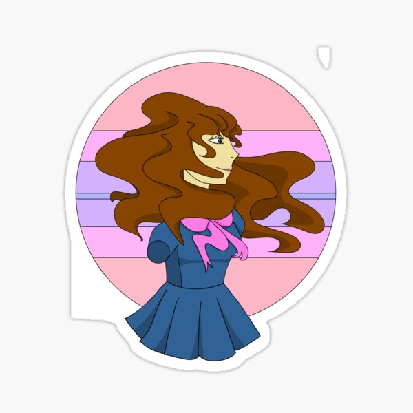 "Girl with Brown Hair" Sticker for Sale by AYin67 | Redbubble
